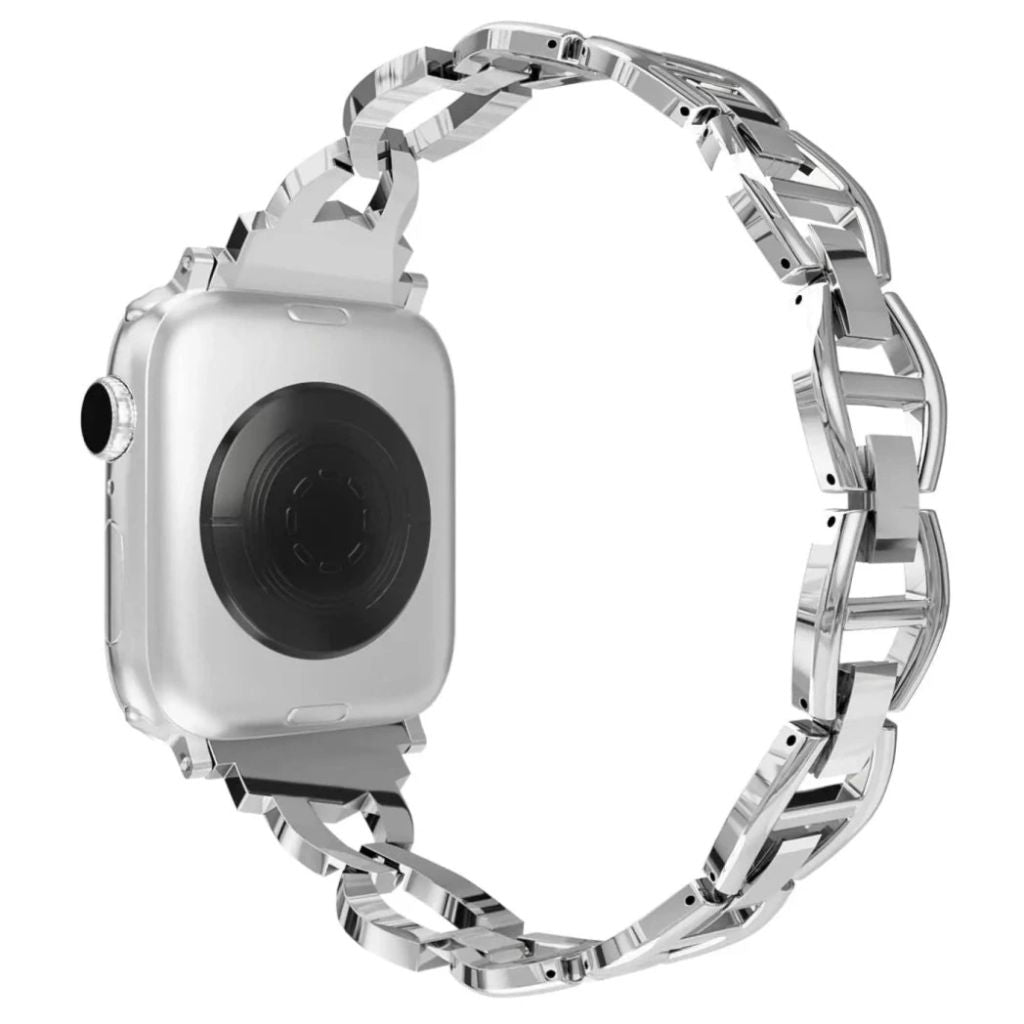 Decorus Slim Diamond Stainless Steel Band For Apple Series 1-10, SE, SE2, Ultra and Ultra 2 ...