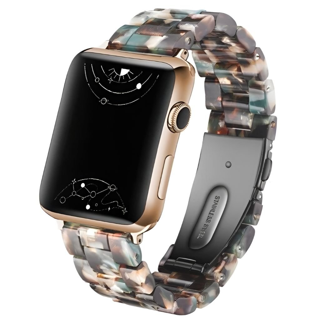 Echo Unique Resin Metal Band For Apple Watch Series 1-9, Ultra, Ultra 2 ...