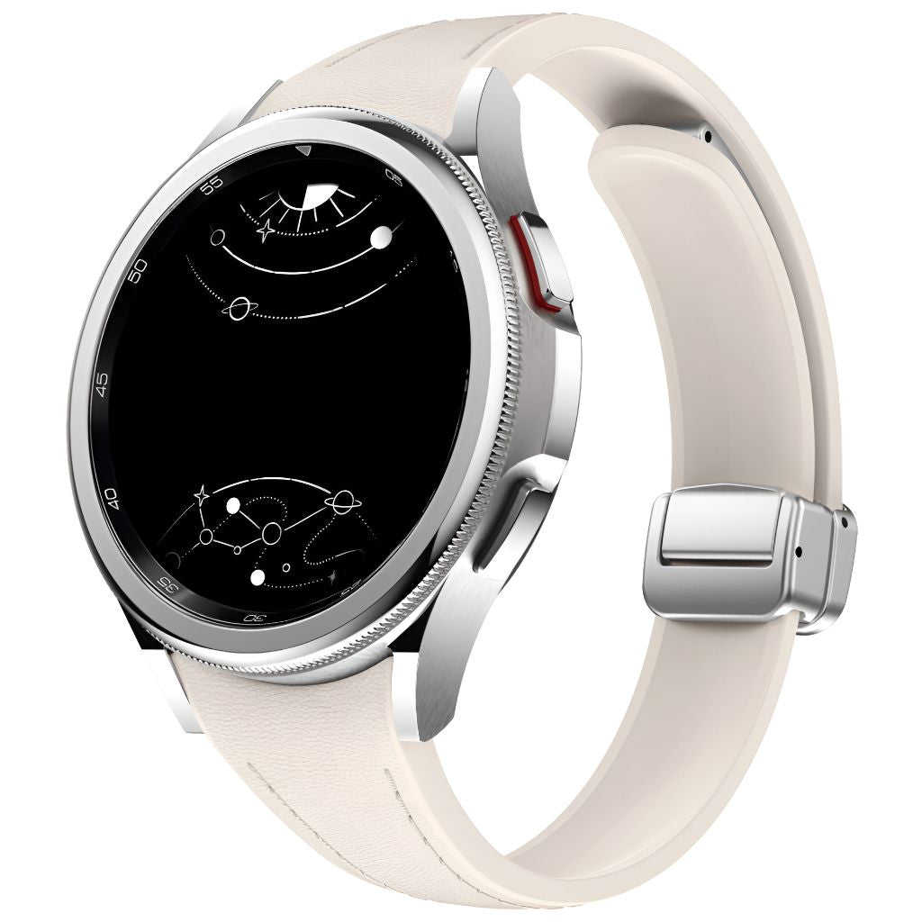 Placide Slim Leather And Silicone Galaxy Band For Galaxy Watch Series 4 ...