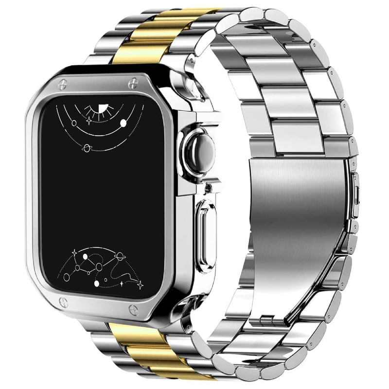 Class Stainless Steel Band + Case For Apple Watch Series 1, 2, 3, 4, 5 ...